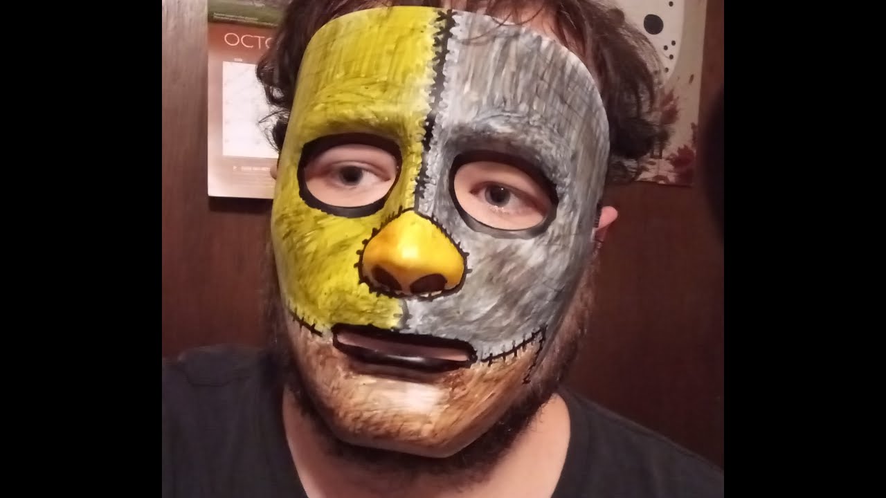 Painting a Fun World Male Blank Mask - (Stitched Up Scarecrow) - DIY ...