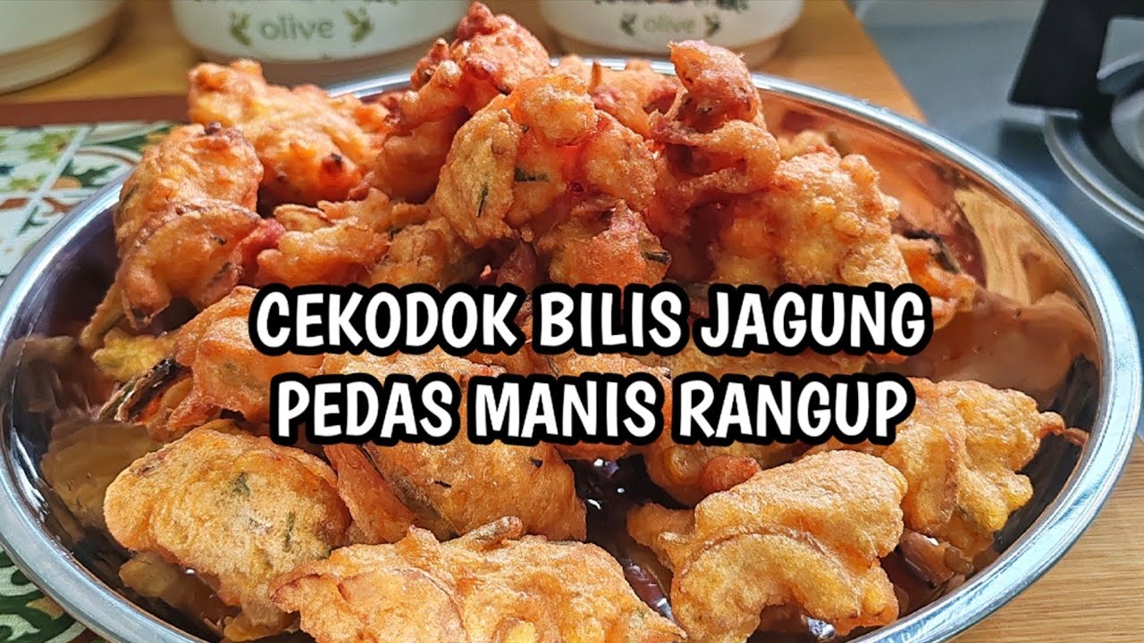 Cekodok Bilis Jagung Pedas Manis Rangup - YouTube