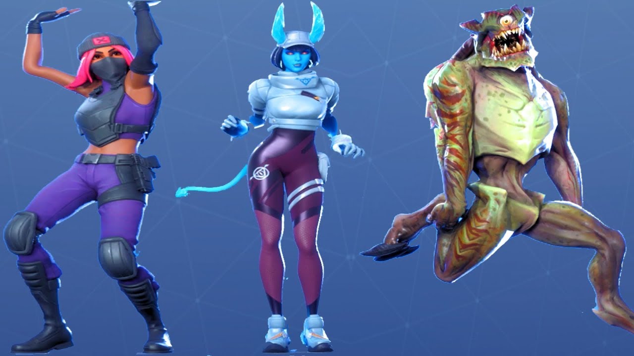 Fortnite All Dances Season 1-11 Updated to Party Hips - YouTube