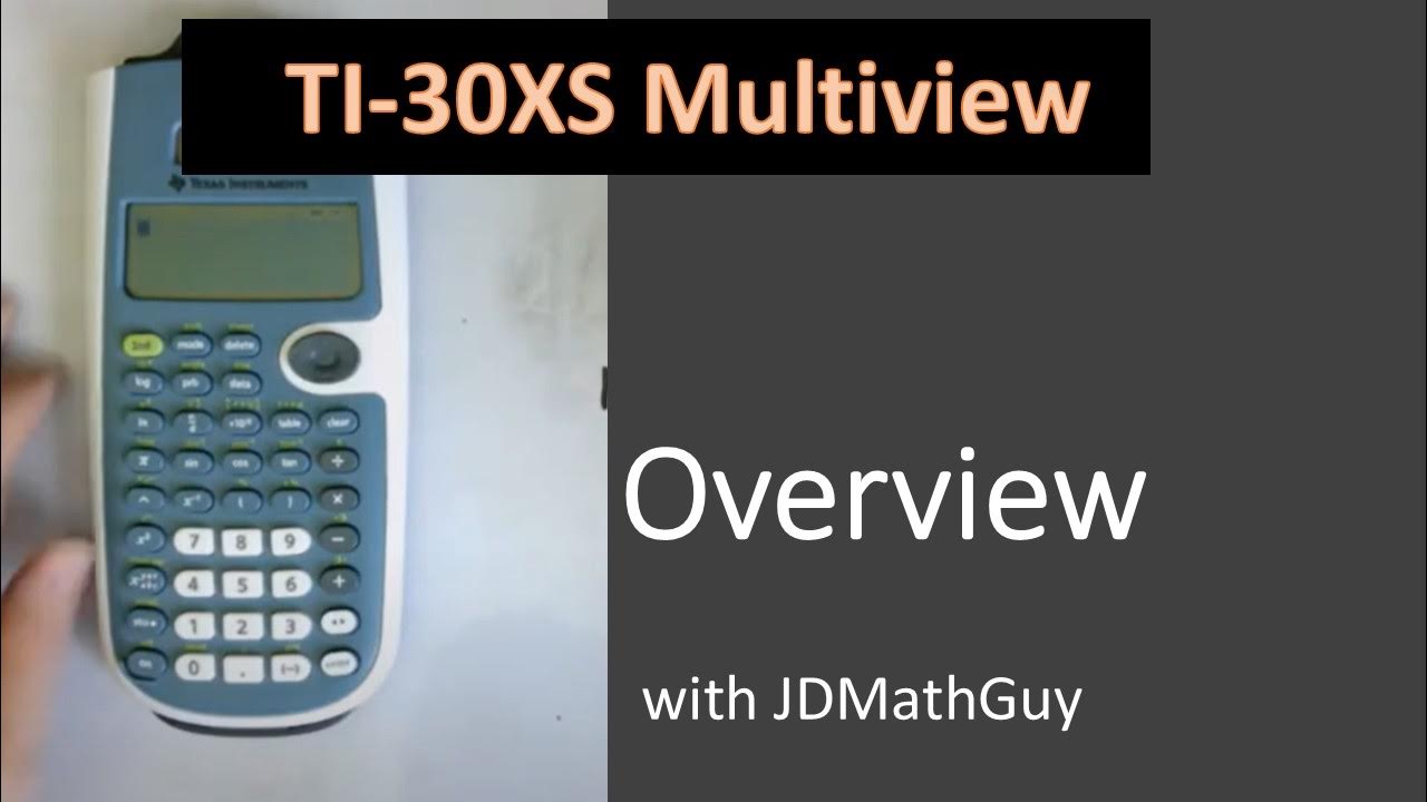 Overview of TI-30XS multiview - YouTube