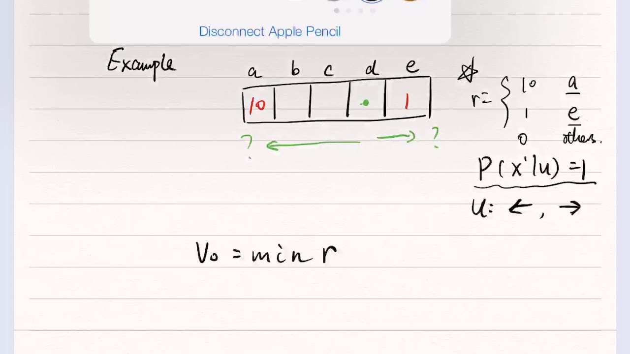Example of calculation value function of Markov Decision Process - YouTube