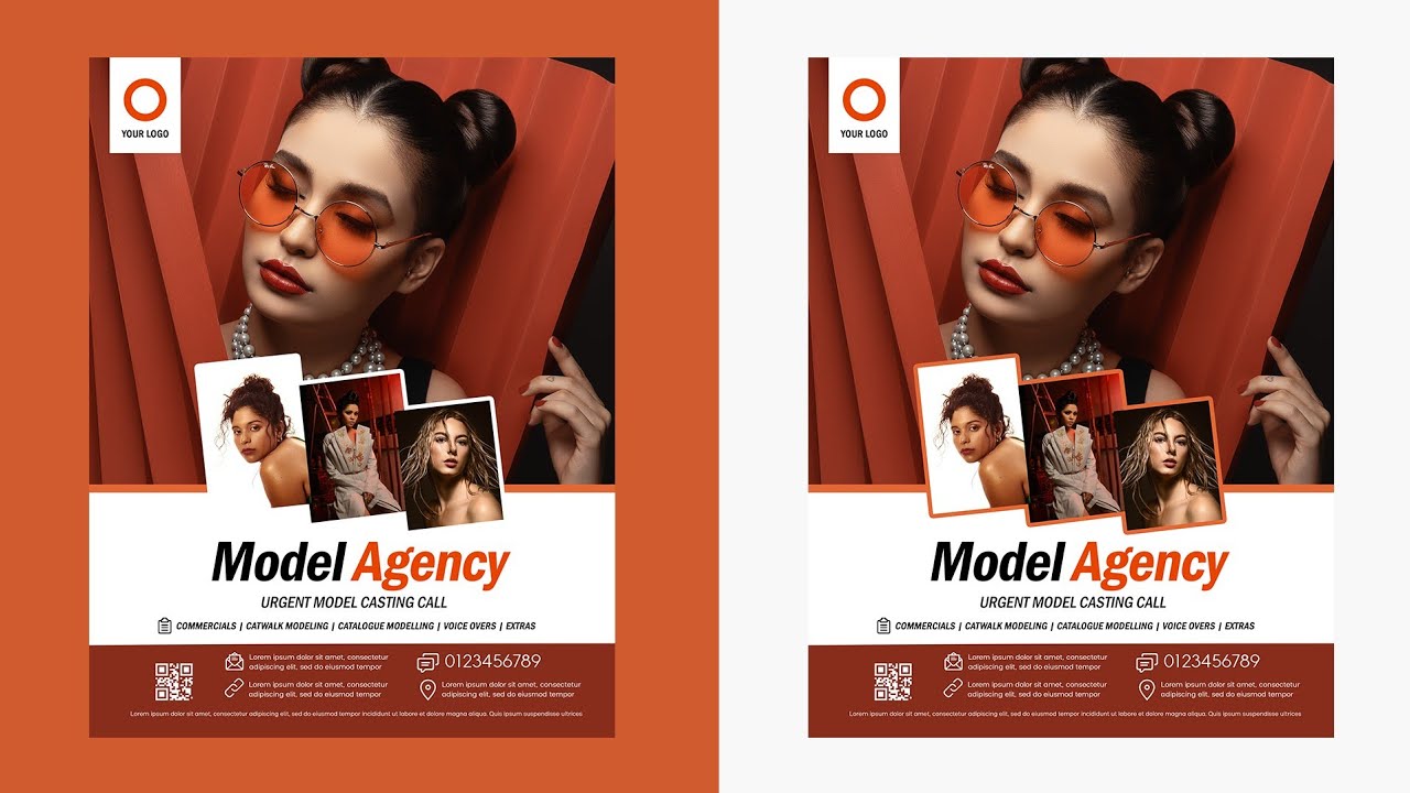 Professional Flyer Design | Modeling Agency Flyer | Photoshop 2022 ...