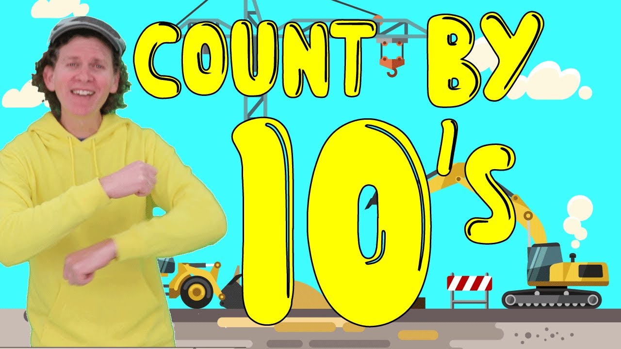 Count by 10's to 100 - Construction Vehicles | Skip Counting Numbers ...