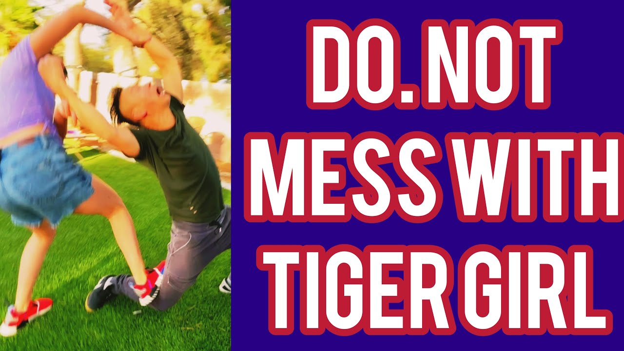 Tiger girl / tiger Kung fu self defense / tiger Grab techniques - YouTube