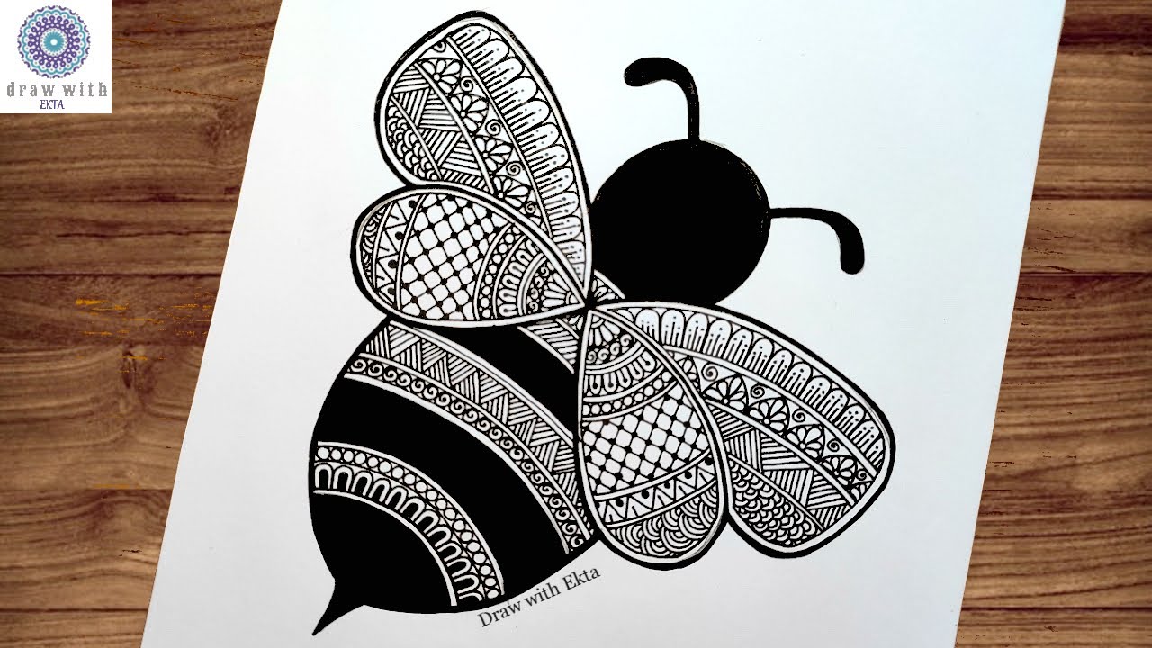 Bumble Bee Mandala Art | Mandala Art for beginners | Mandala Art ...