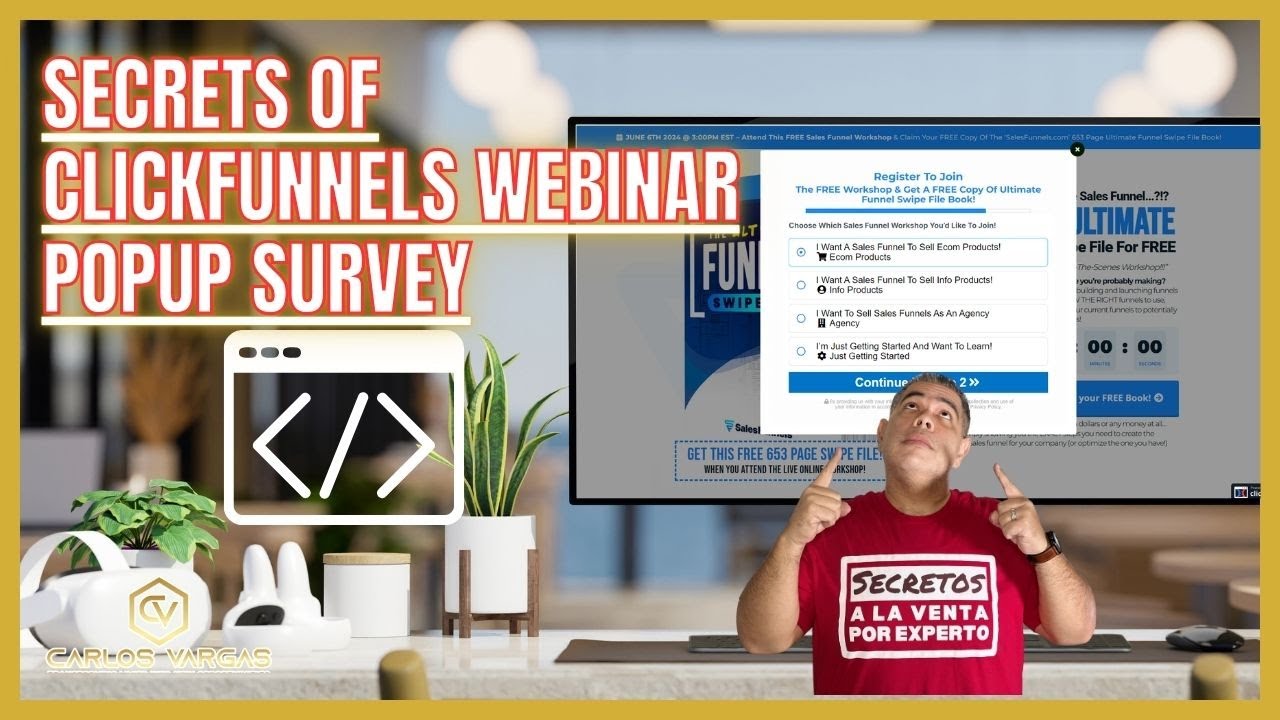 Secrets of ClickFunnels Webinar PopUp Survey - YouTube