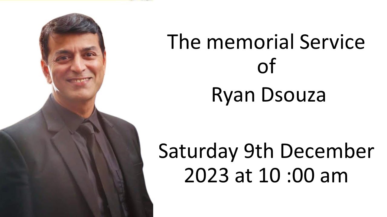 Funeral Service of Ryan Dsouza - YouTube