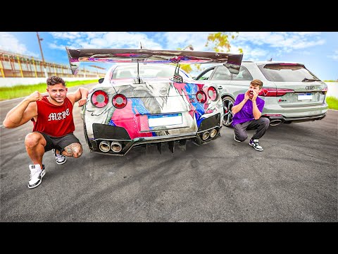 TIVE QUE HUMILHAR A AUDI RS4 NO RACHA CONTRA MEU NISSAN GTR R35 !