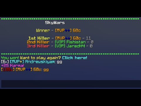 Hypixel Skywars 11 Kills Corrupted game - YouTube