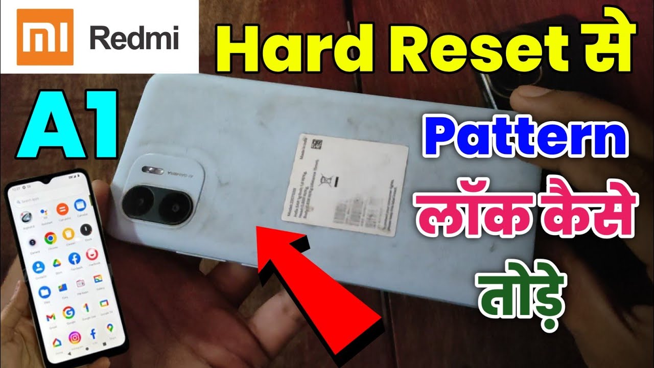 Redmi A1 Hard Reset, Forgot Password, PIN, Pattern Lock | Redmi A1 Hard ...