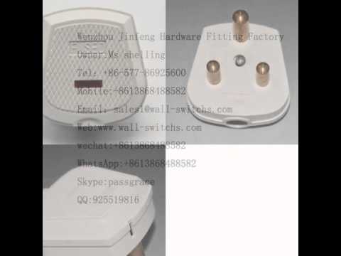 16A plug british standard air conditioner plug 3 round pin china - YouTube