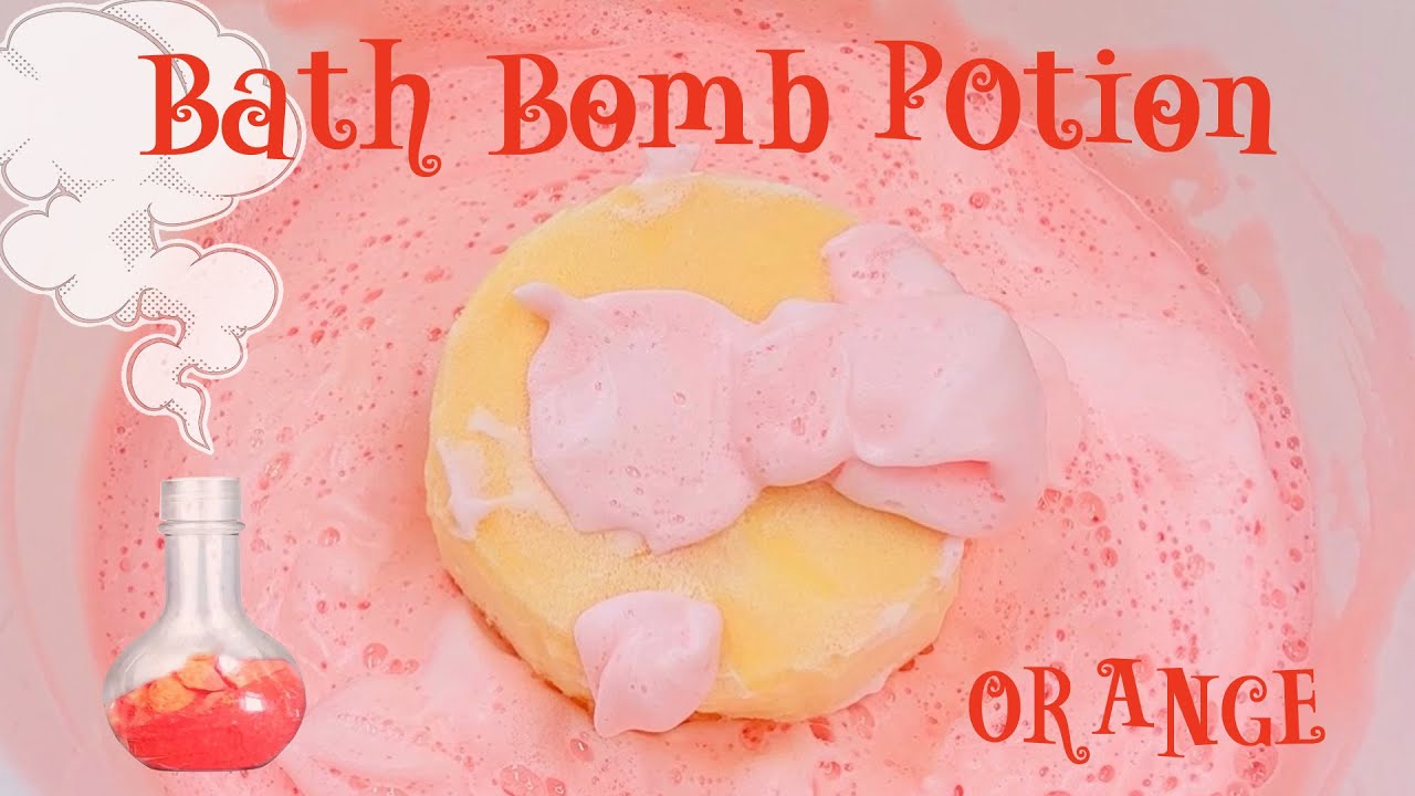 ASMR Sponge 757.Bath Bomb Potion 3days🧪Orange Potion🧡 - YouTube