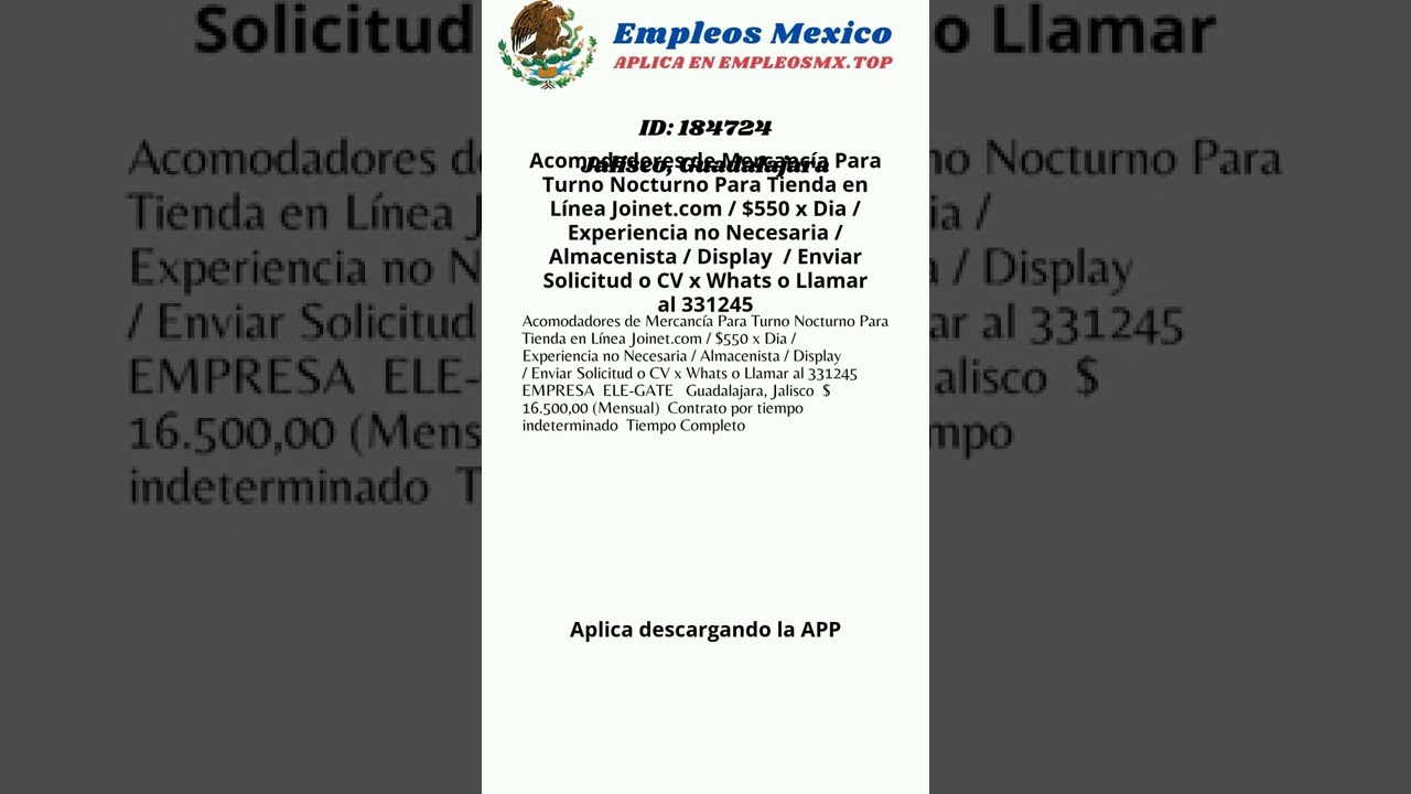 Bolsa de empleos Mexico Vacantes disponibles publicadas HOY - YouTube
