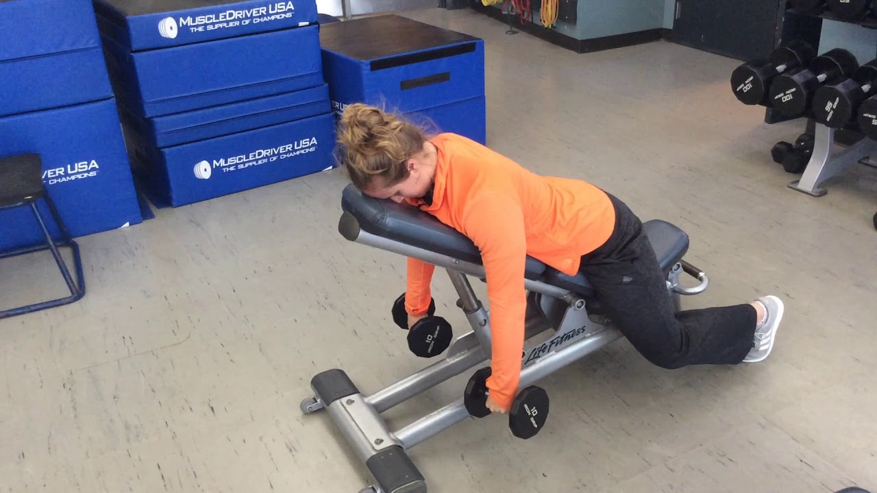 2-DB Cuban Press - Prone, Incline Bench - YouTube