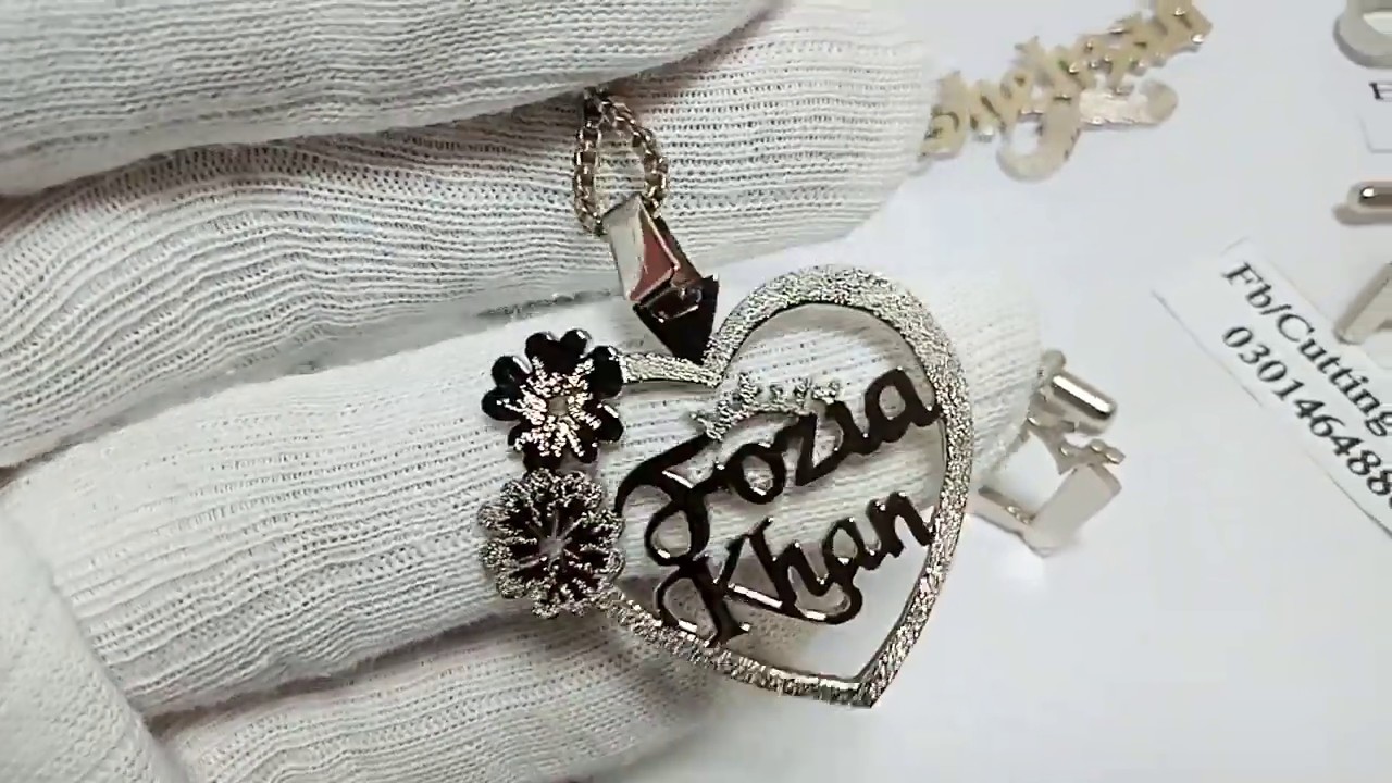 Easy Way to Hand Cut & Design A Name Necklace || Customized Name ...