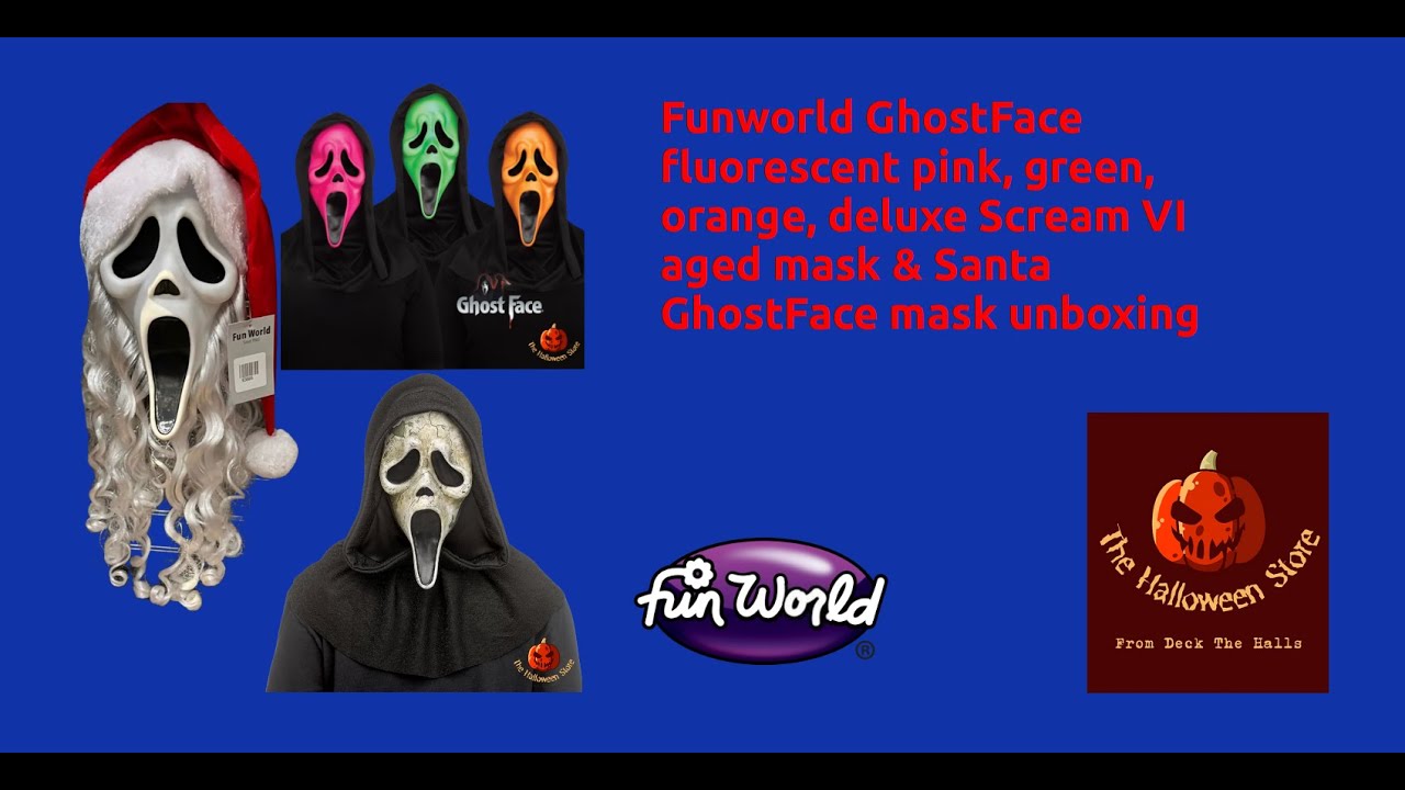 GhostFace fluorescent pink, green, orange, deluxe Scream VI aged ...