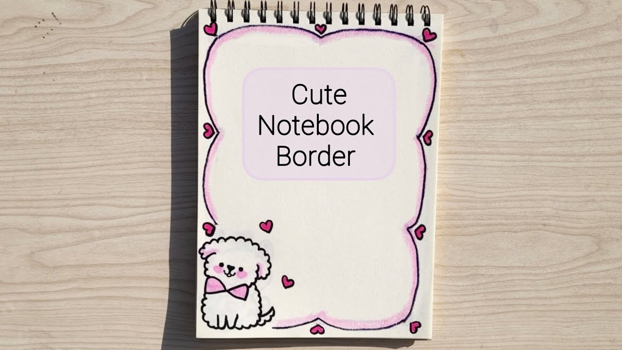 Easy notebook border design / School project borders / cute project ...