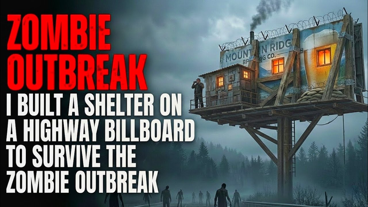 ZOMBIE OUTBREAK: I Built a SHELTER ON A HIGHWAY BILLBOARD To Survive ...
