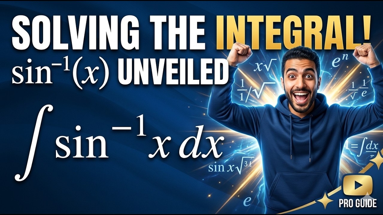 🎯Integration of Arcsin x integration sin⁻¹(x) by parts + Substitution ...