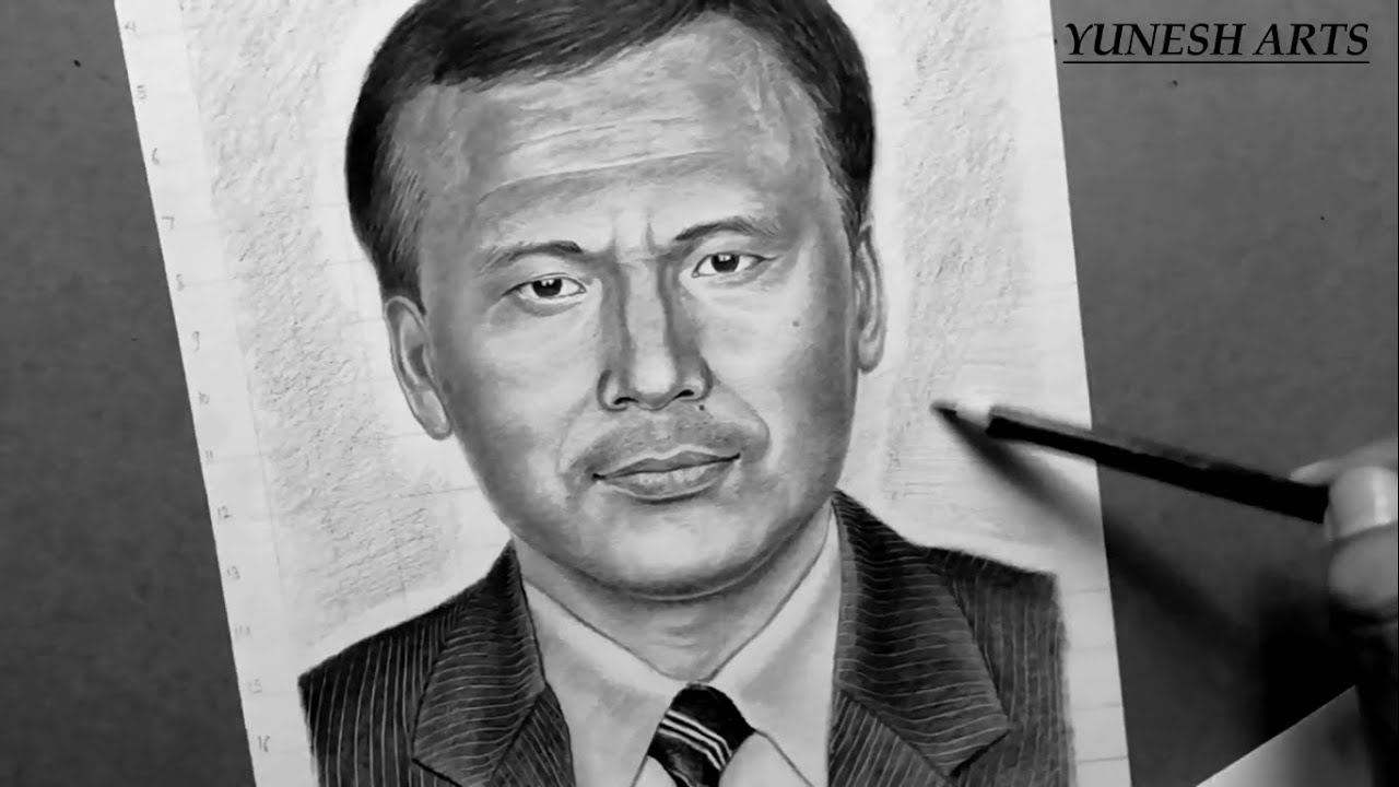 Kulman Ghising Pencil Sketch || Realistic Drawing | कुलमान घिसिङ - YouTube
