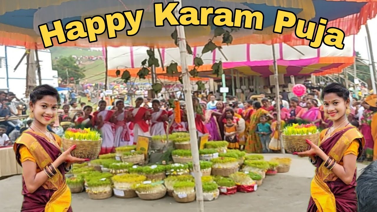 Happy karam puja festival 2023 , jharkhand most popular festival - YouTube