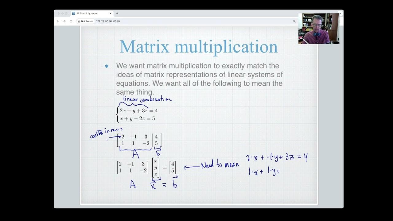 Dot Products and Matrix Multiplication - YouTube