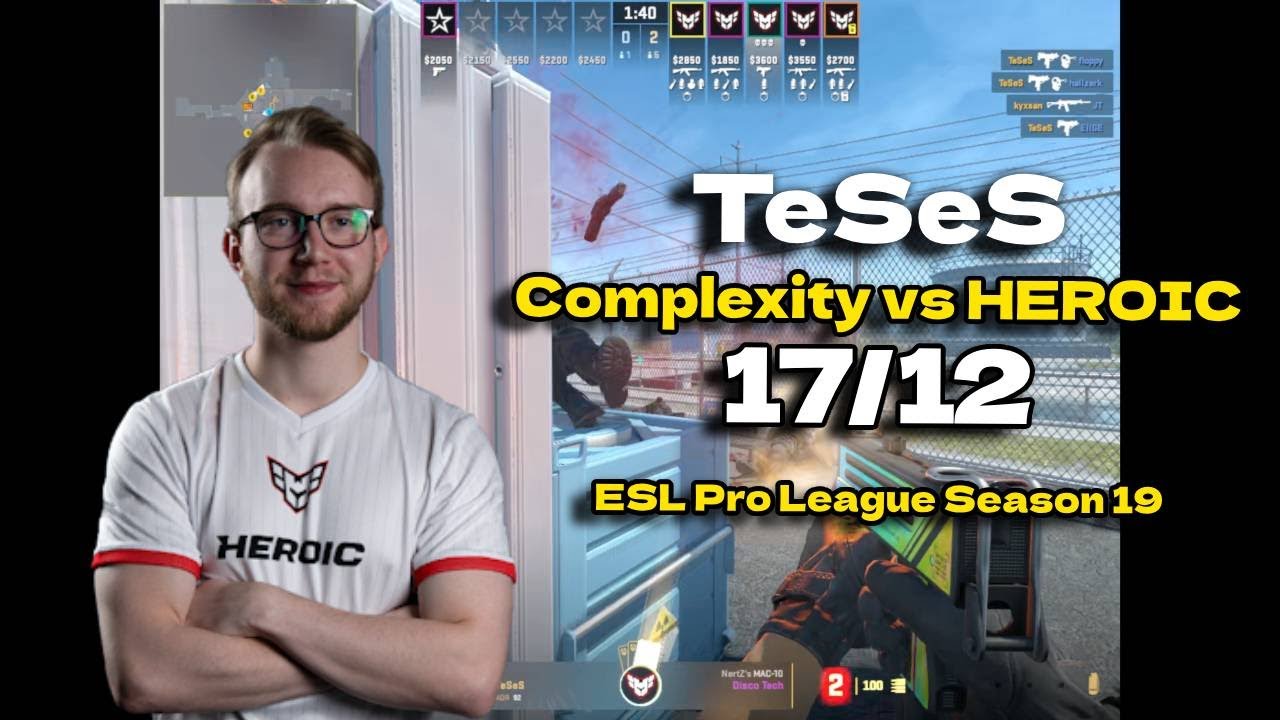 CS2 POV HEROIC TeSeS (17/12) vs Complexity (Nuke) @ ESL Pro League ...