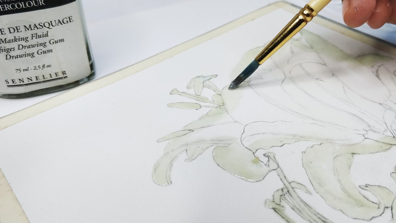 How I Apply Masking Fluid Without Damaging My Favourite Brush - YouTube