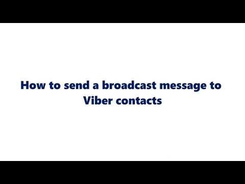 How to send broadcast message on Viber - YouTube