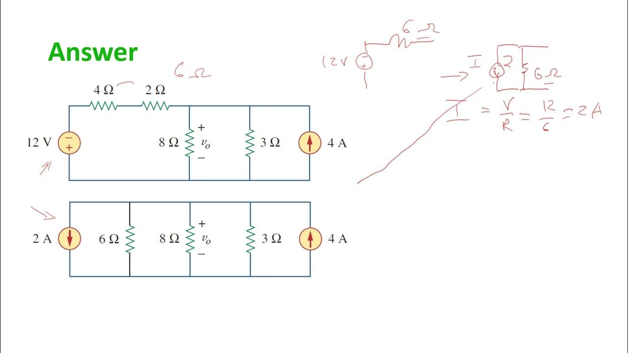 source transformation - circuit Analysis - YouTube