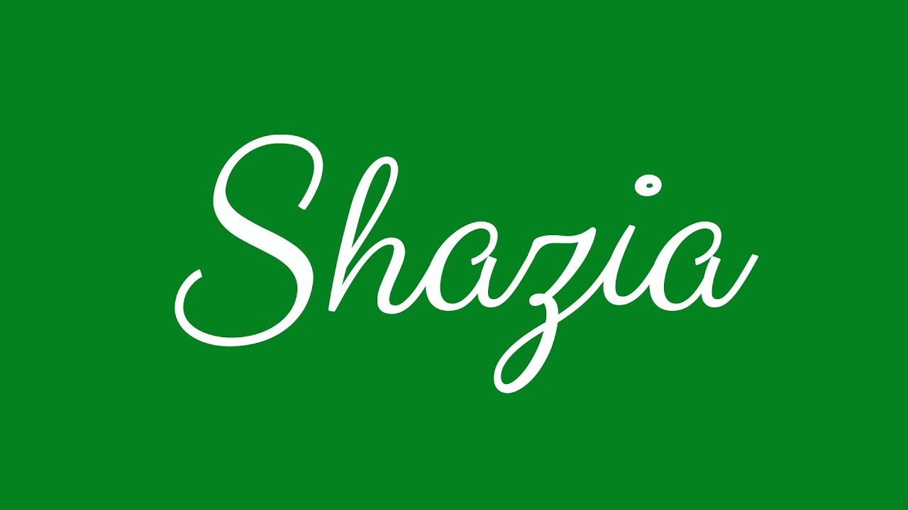 Learn how to Sign the Name Shazia Stylishly in Cursive Writing - YouTube