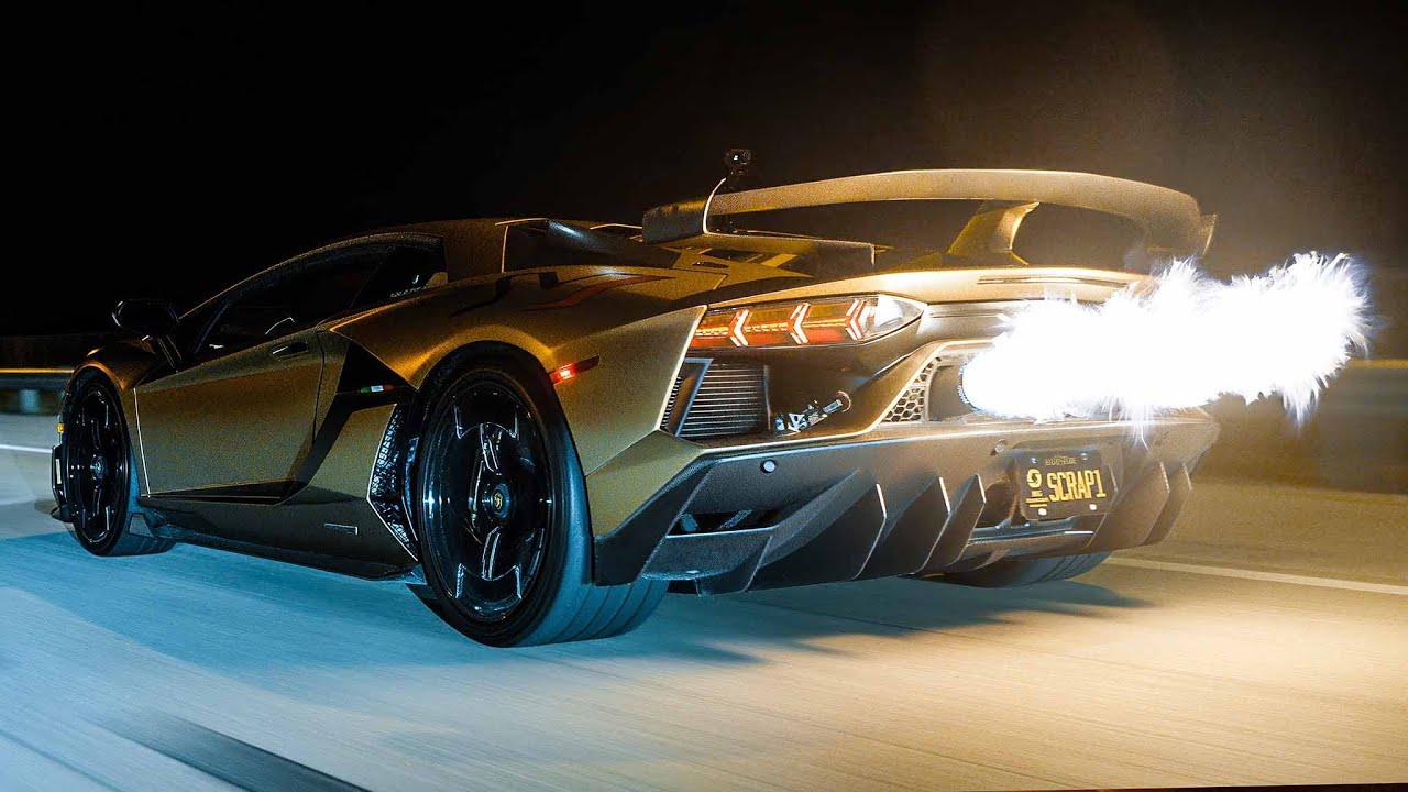 1 Hour | Lamborghini Aventador SVJ Flames & POV Driving Sound ASMR ...
