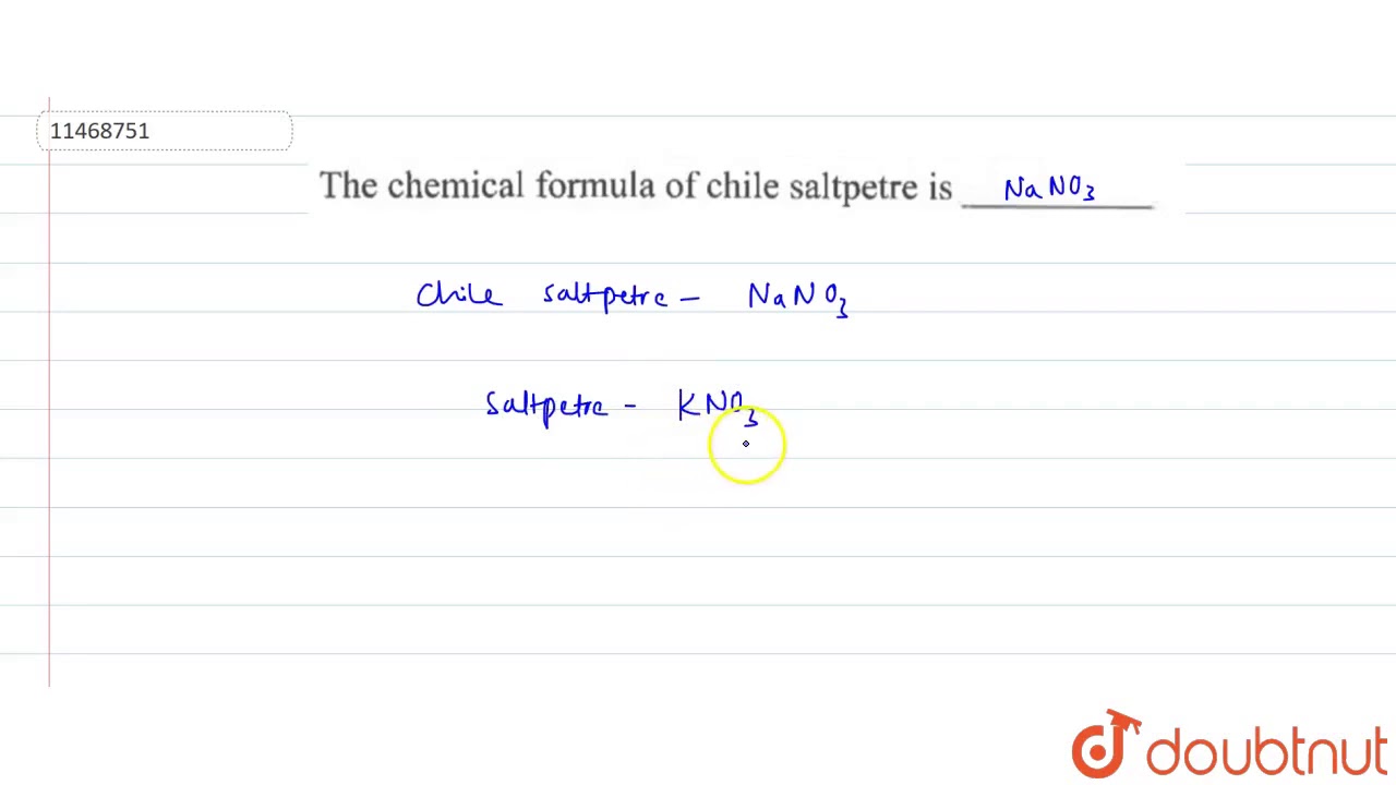 Chemical Makeup Of Saltpeter - Mugeek Vidalondon