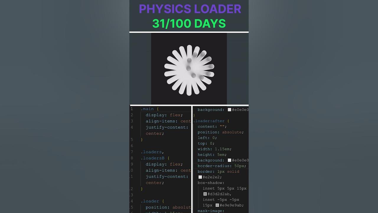 Physics Loader | hrml & css #100daysofcodingchallenge - YouTube