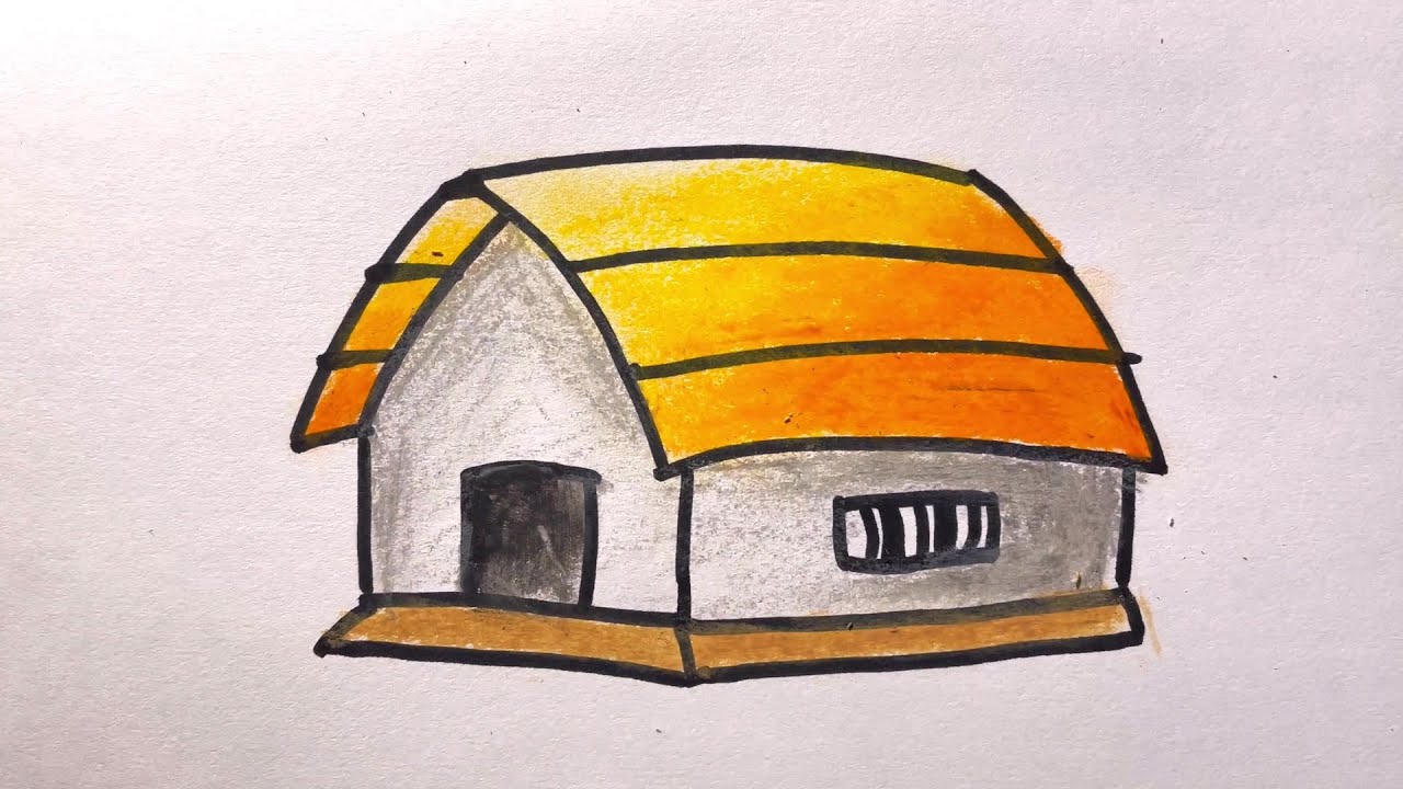 Ghar Draw kese kare | How to draw home - YouTube