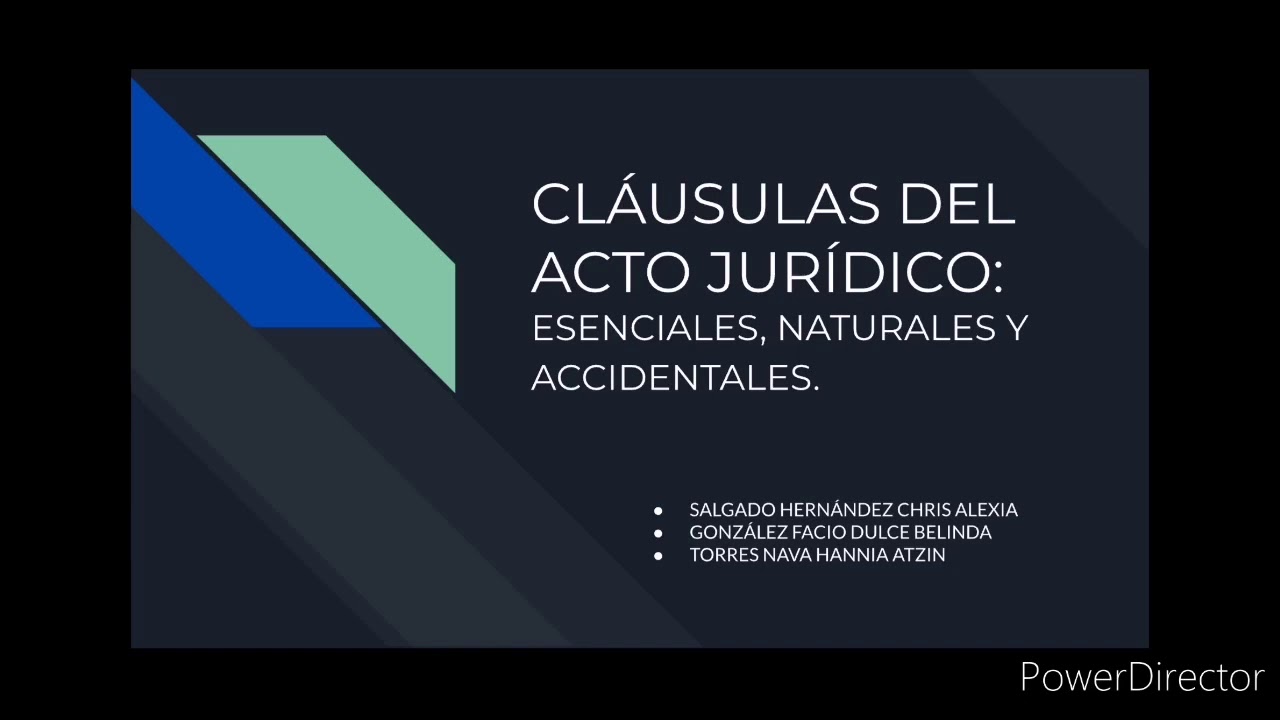 2.5 Cláusulas esenciales, naturales y accidentales del acto jurídico ...