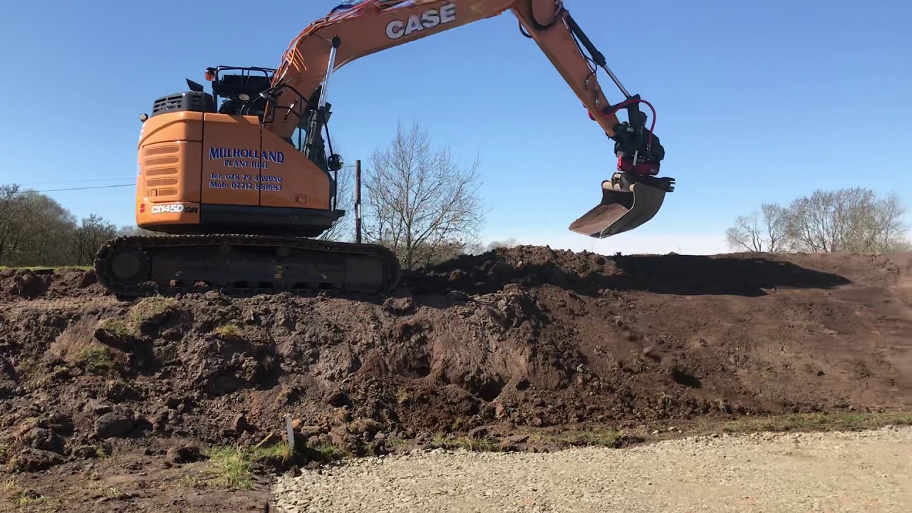 Case cx145D Rototilt R4 - YouTube