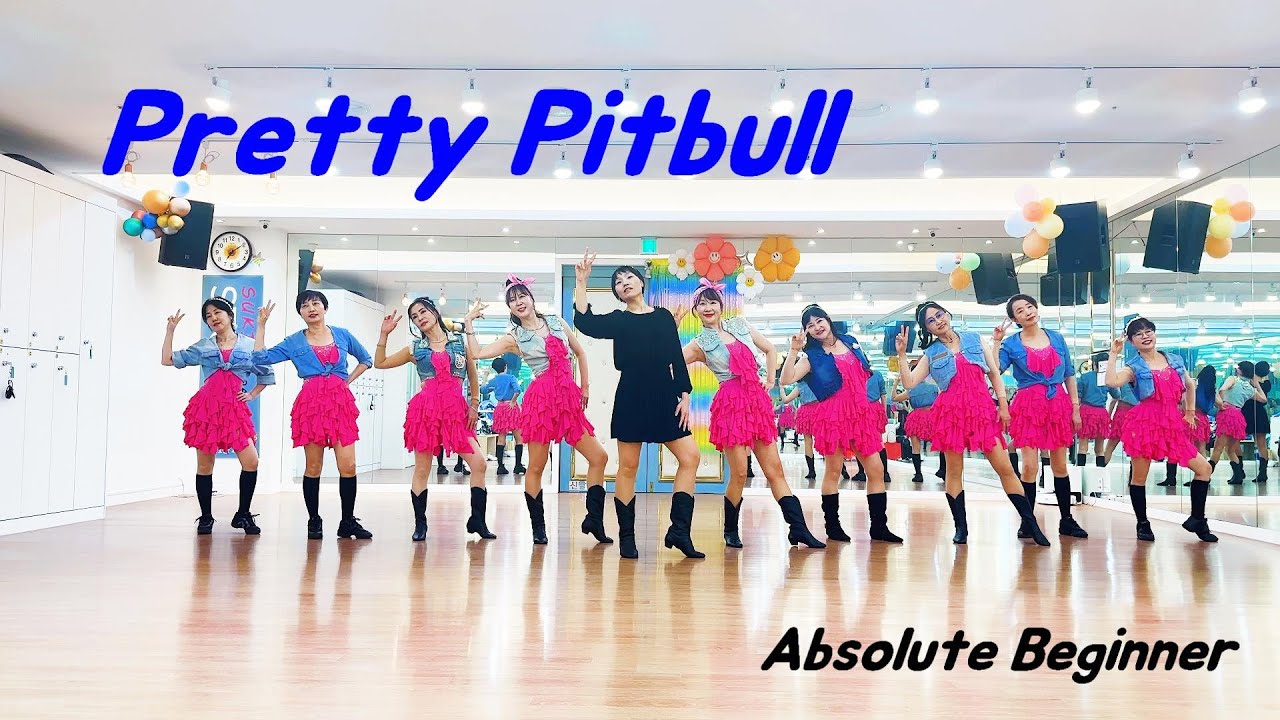 Pretty Pitbull Line Dance (Absolute Beginner) - YouTube