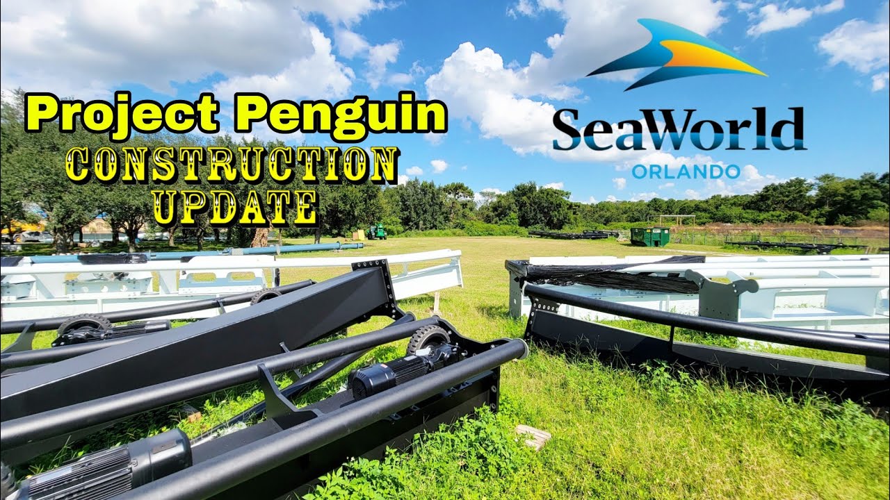 SeaWorld Orlando | Project Penguin 2024 Roller Coaster | Construction ...