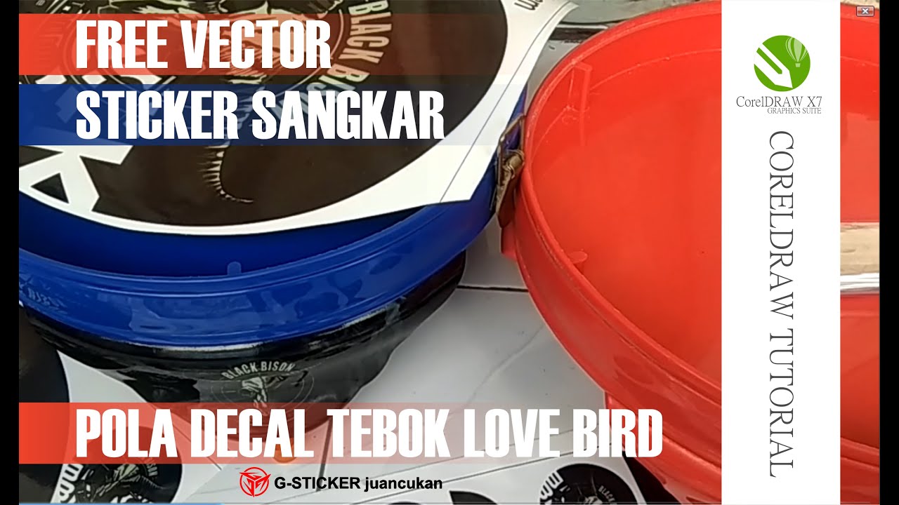 DECAL STICKER TEBOK LOVE BIRD | FREE VECTOR - YouTube