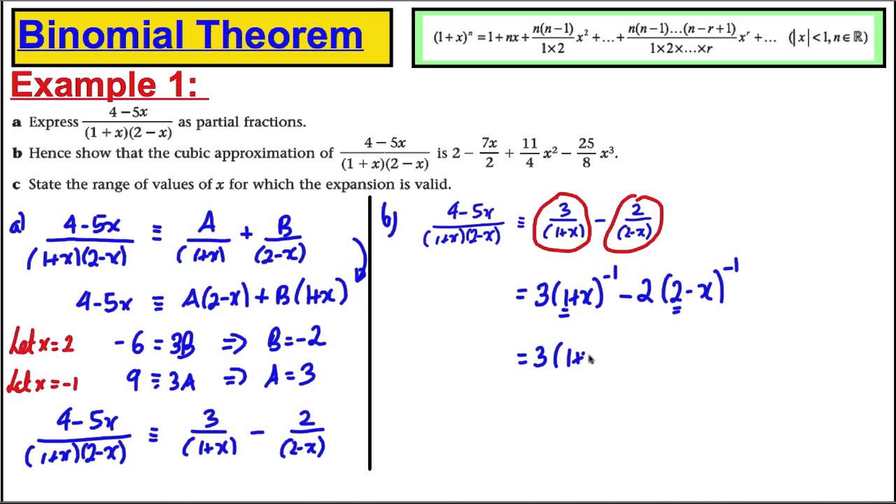 Core 4 Maths A Level Edexcel Binomial Theorem 4 YouTube