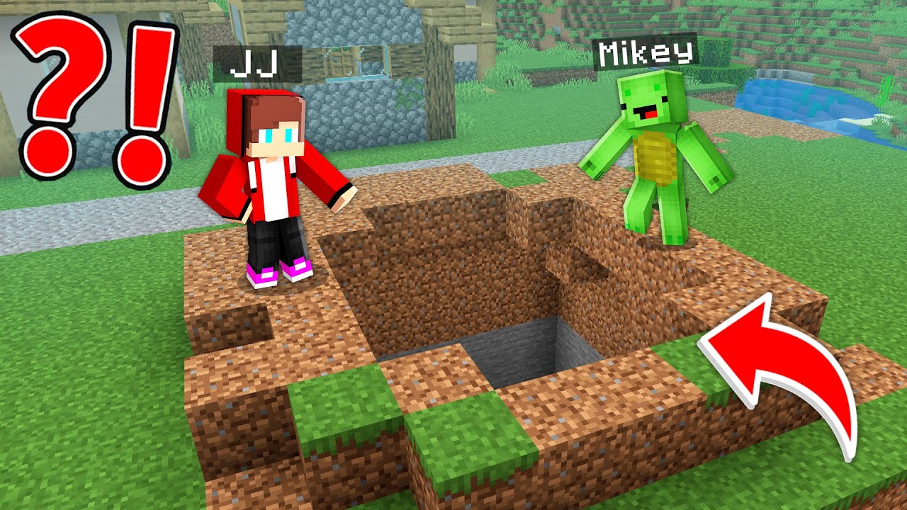 Mikey and JJ Where is this DEEP PIT From in the VILLAGE in Minecraft – Maizen? - YouTube