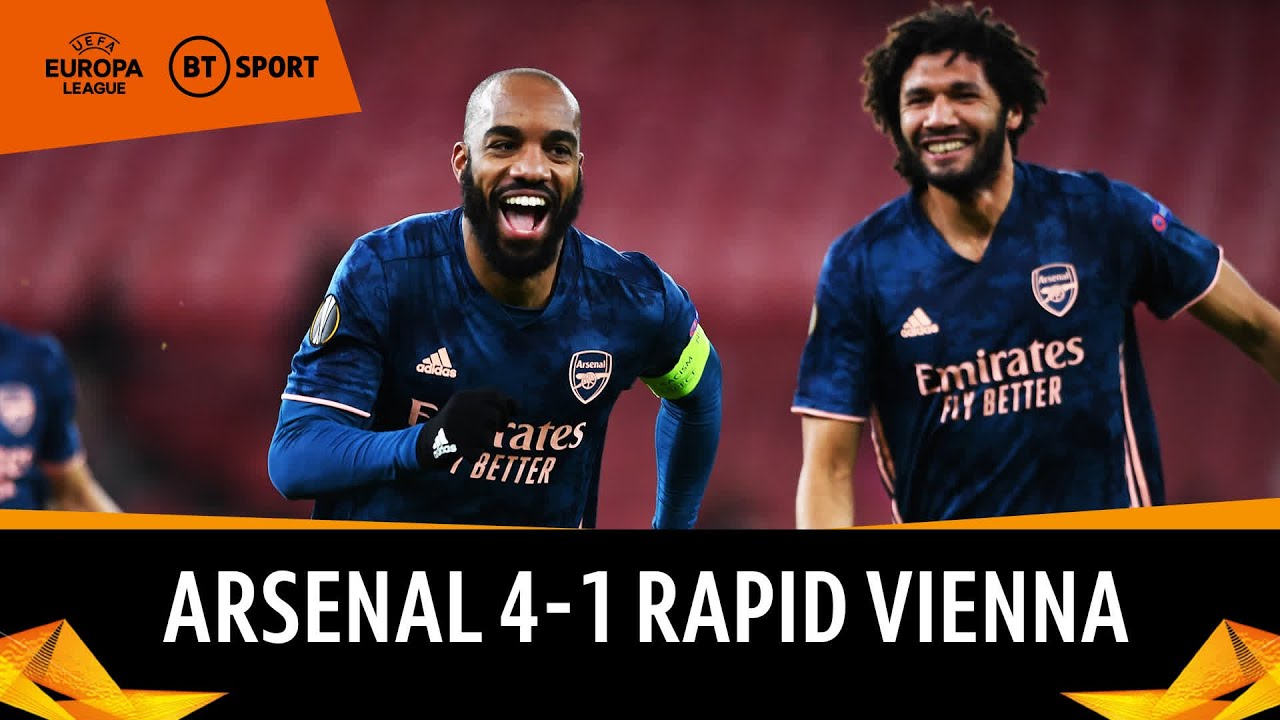 Arsenal v Rapid Vienna (4-1) | Europa League Highlights - YouTube
