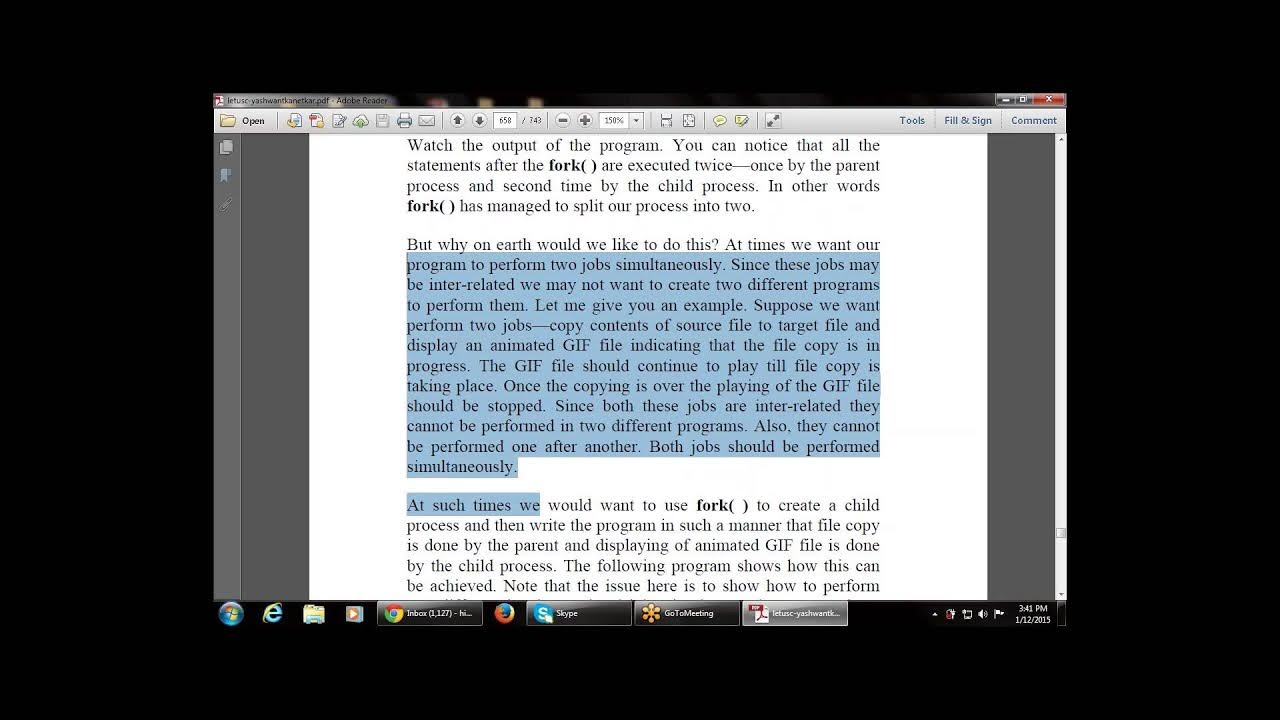 Procedural Programming Chapter 20 C Under Linux Processes Youtube