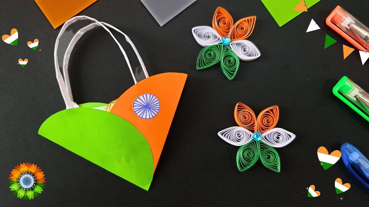 Republic Day / Independence Day Craft Ideas 🧡🤍💚 Tricolor quilling ...