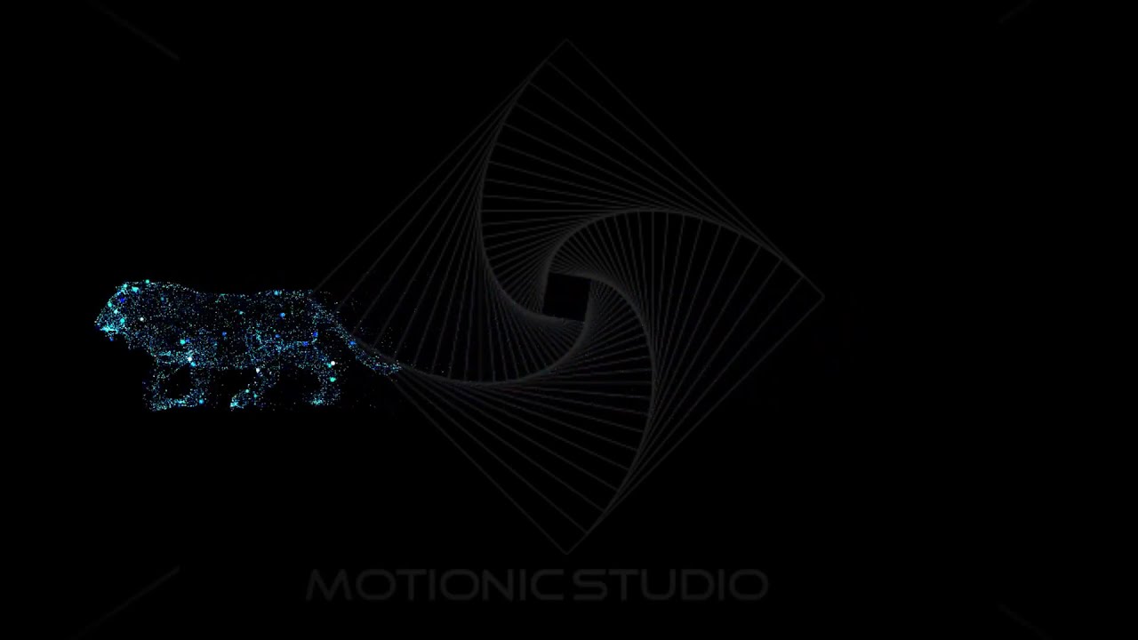 Stock video of a blue lion walking: wire frame animation - YouTube