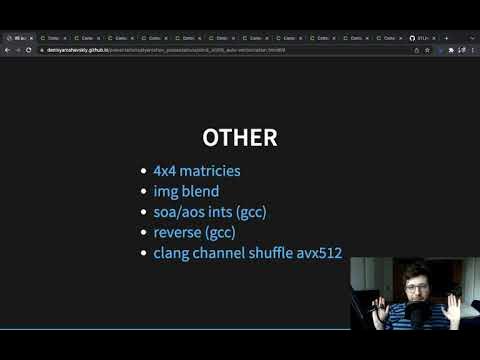 SIMD algorithms. 06 (b), auto-vectorization - YouTube