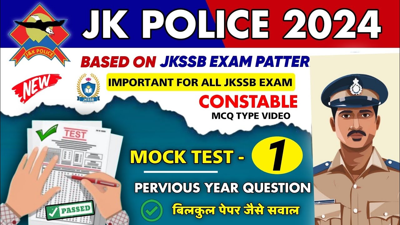 JK Police Constable Mock Test 01 | JKP Constable Mock Test Series ...