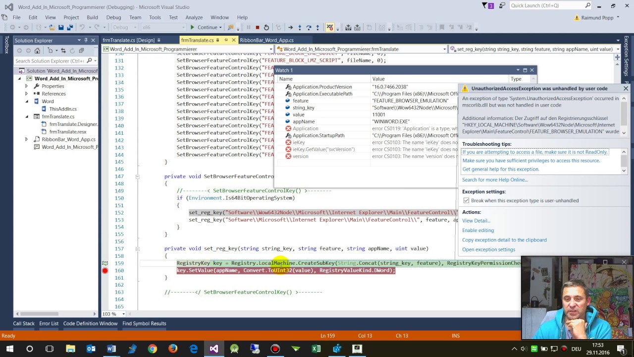 VS: Debug As Administrator in Visual Studio - YouTube