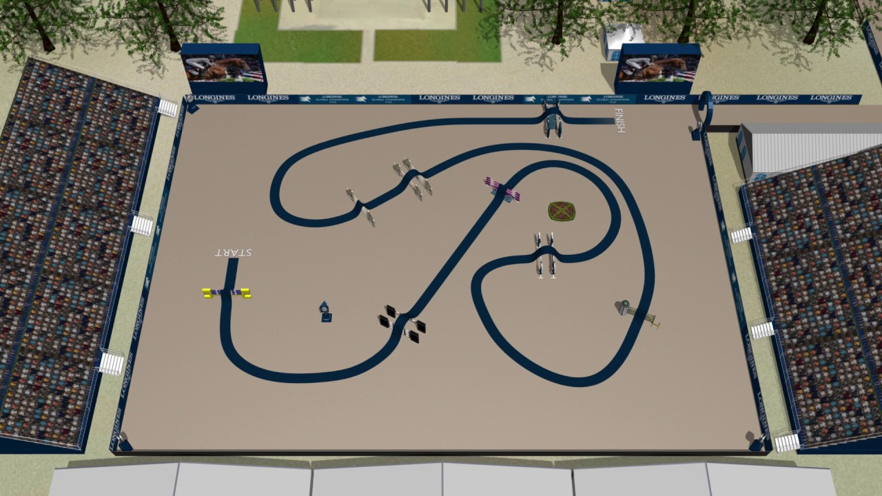 Check out the LGCT Grand Prix of Paris Jump-Off Course Plan! - YouTube